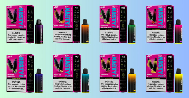 Nasty PX10 Disposable Prefilled Pods Flavours Guide