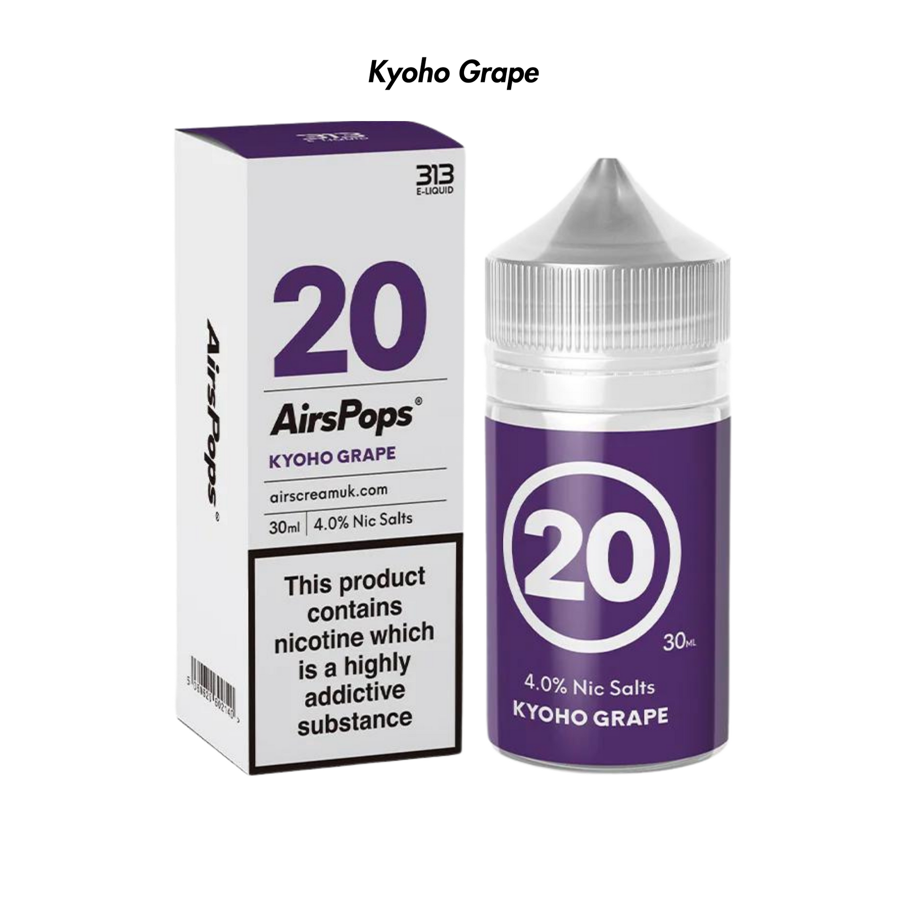 313 AirsPops E-Liquid 30ml 4.0% Bottle | Express Delivery
